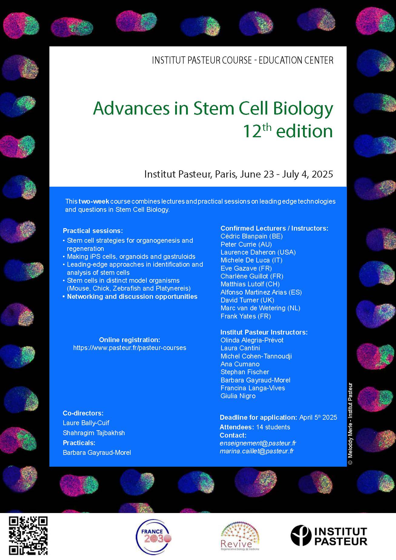 Advances in Stem Cell Biology (ASCB) course (Institut Pasteur, Paris ...